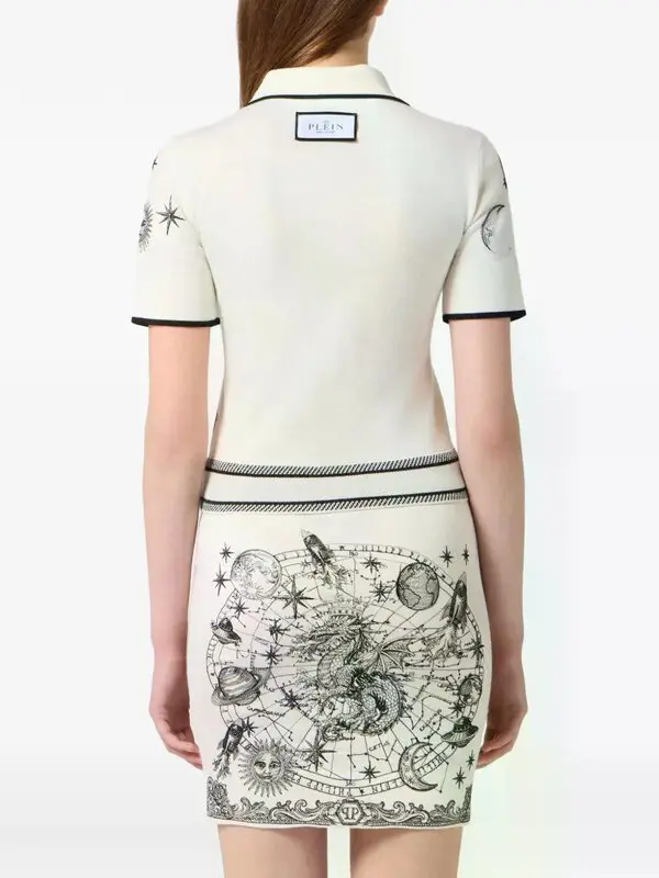 Philipp Plein Zodiac Print Polo Shirt