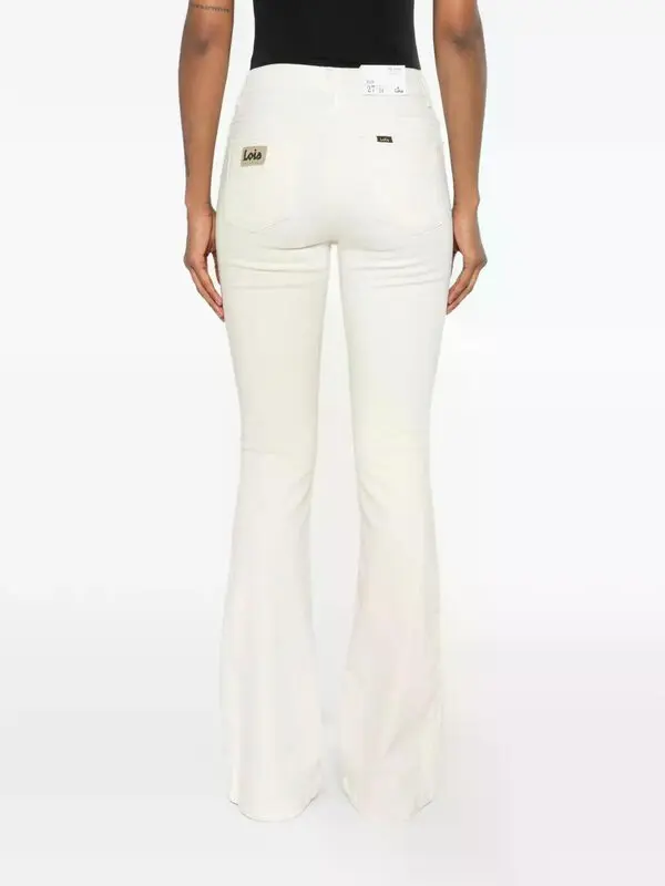 LOIS Flared Trousers With Logo Patch