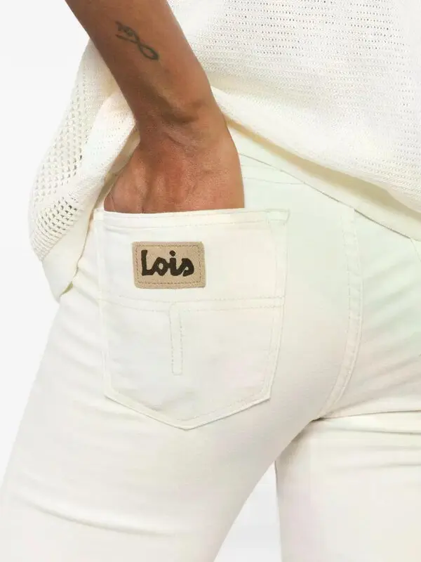 LOIS Flared Trousers With Logo Patch