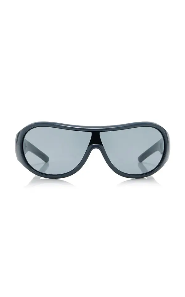 Miu Miu Mask Frame Acetate Sunglasses - Grey