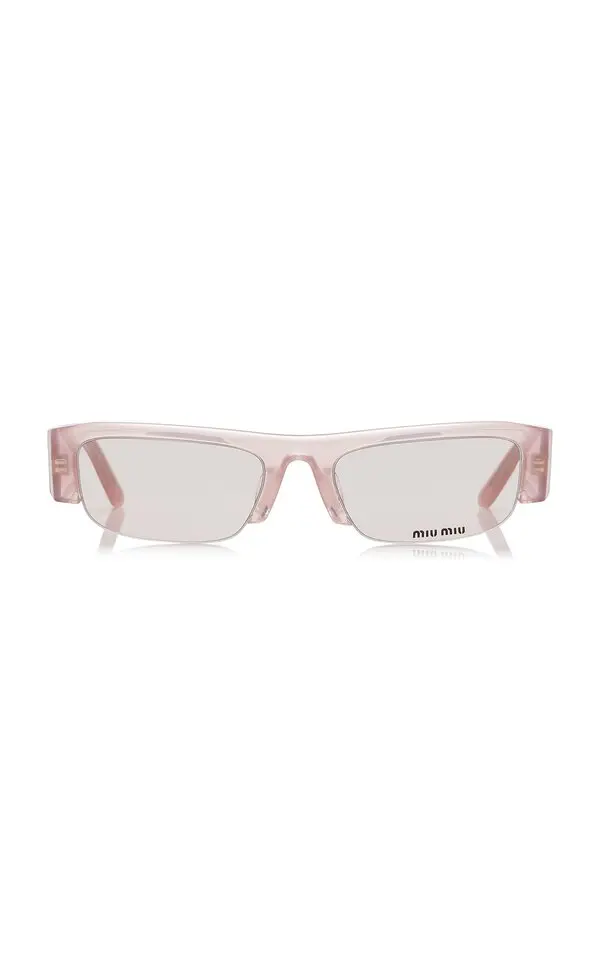 Miu Miu Square Frame Acetate Sunglasses - Pink