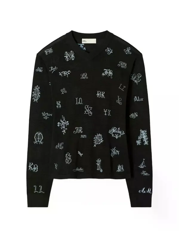 Tory Burch Embroidered Silk Sweater