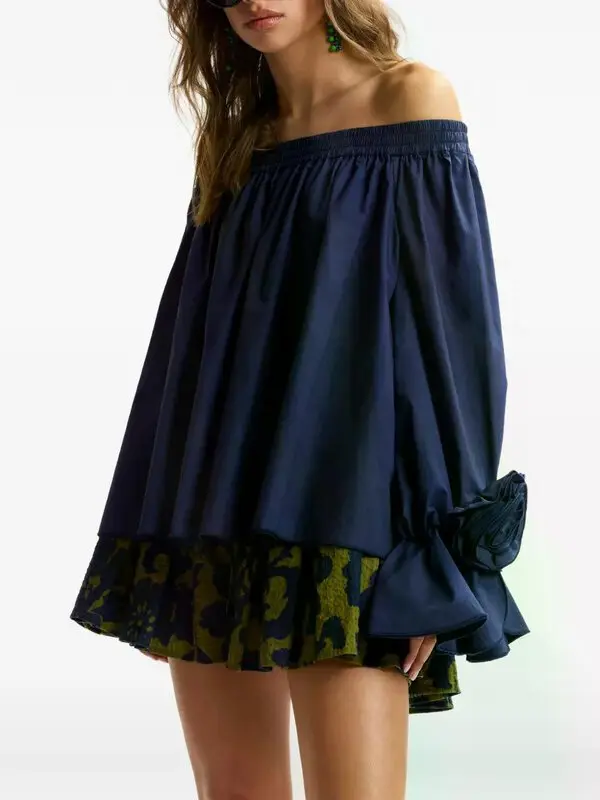 Essentiel Antwerp Off-shoulder Rosette Embellished Blouse
