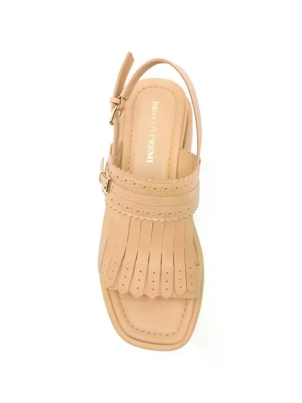 BRUNO PREMI Perforated Fringe Sandals