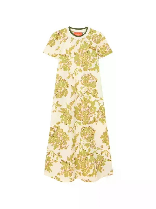 La DoubleJ Sporty Swing Dress In Oasis Print - Neutrals
