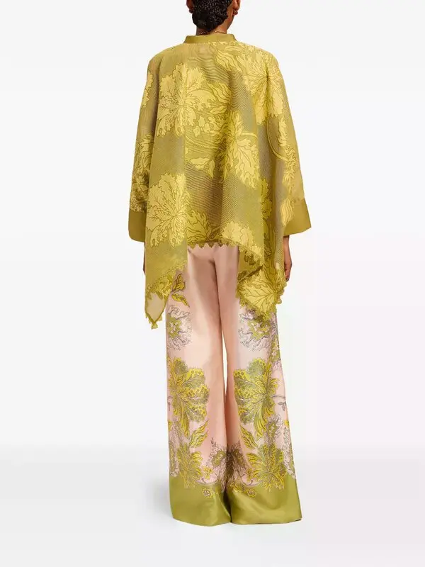 La DoubleJ Floral-print Silk Palazzo Trousers