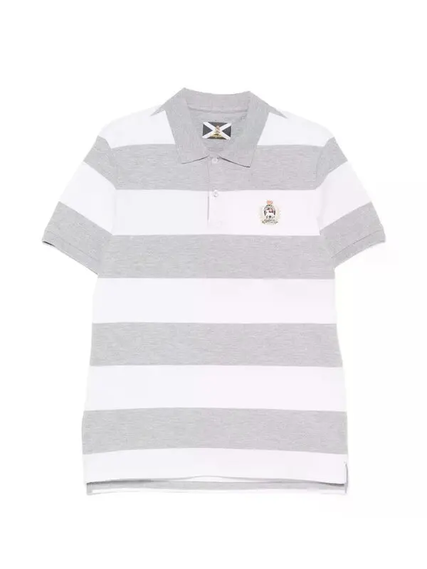 JOHNNY LAMBS Striped-pattern Polo Shirt