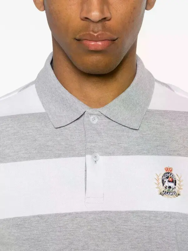 JOHNNY LAMBS Striped-pattern Polo Shirt