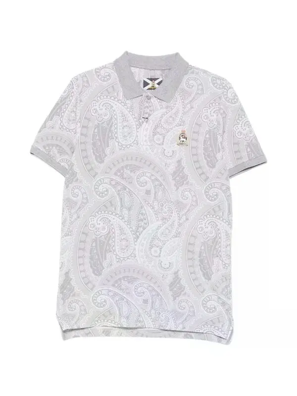 JOHNNY LAMBS Paisley-pattern Polo Shirt