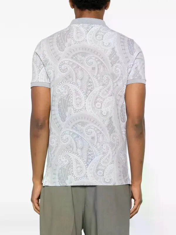 JOHNNY LAMBS Paisley-pattern Polo Shirt