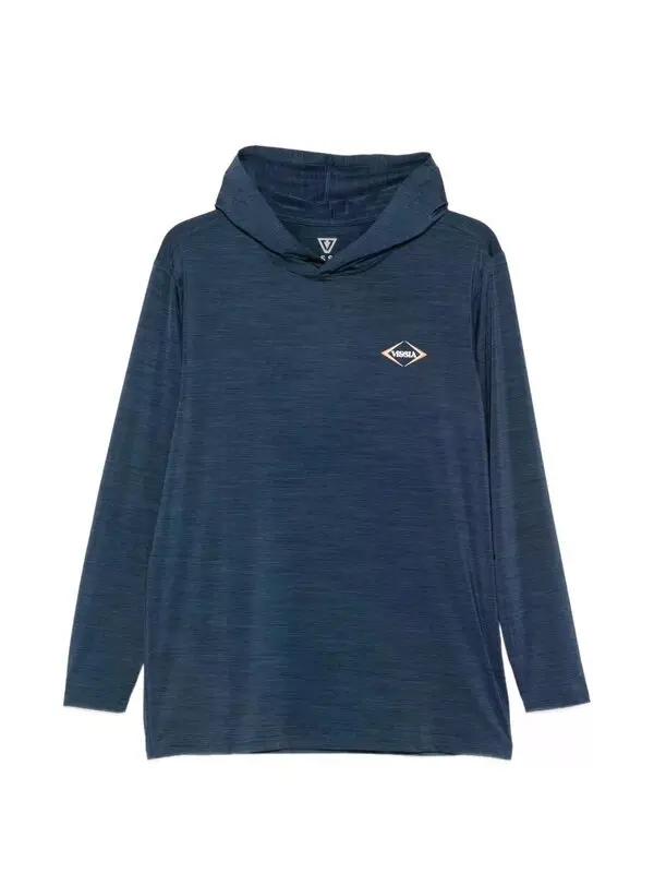 VISSLA Long Sleeve Hooded T-shirt With Logo Print