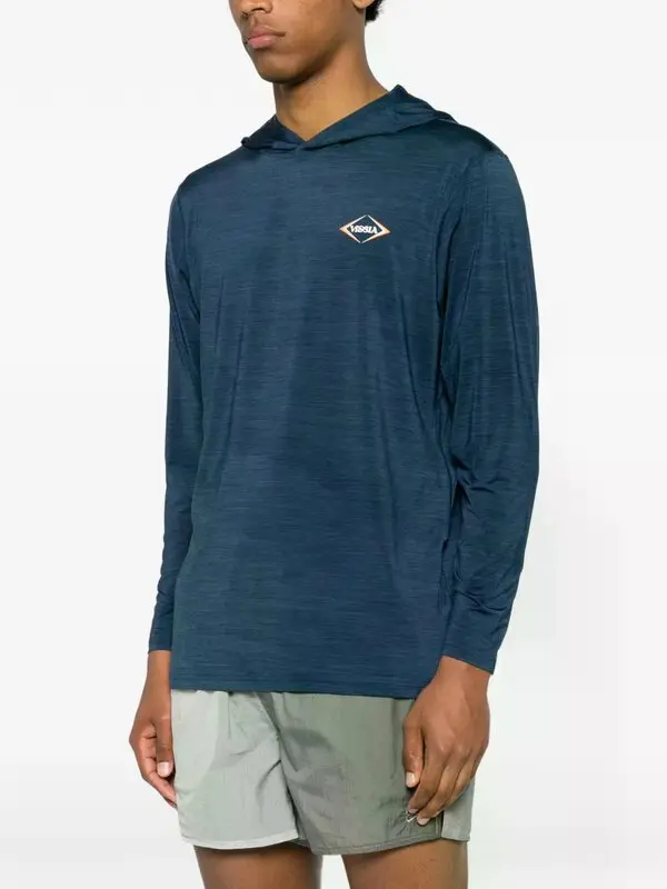 VISSLA Long Sleeve Hooded T-shirt With Logo Print