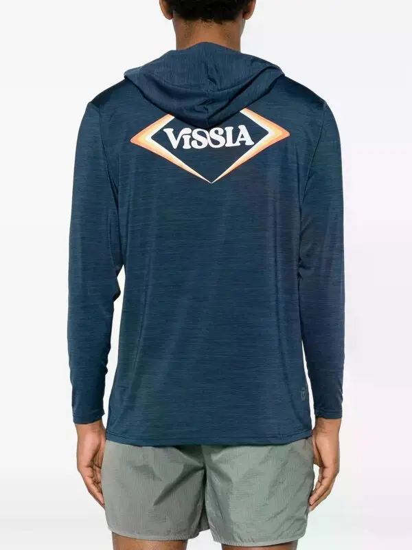 VISSLA Long Sleeve Hooded T-shirt With Logo Print
