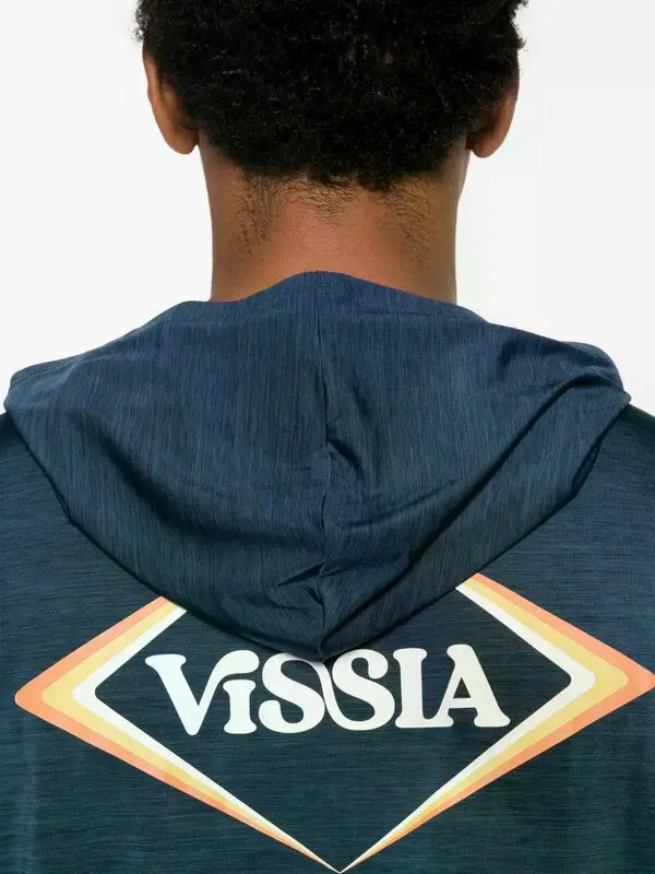 VISSLA Long Sleeve Hooded T-shirt With Logo Print