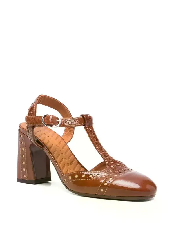 Chie Mihara Mira Perforated T-bar Pumps - Brown