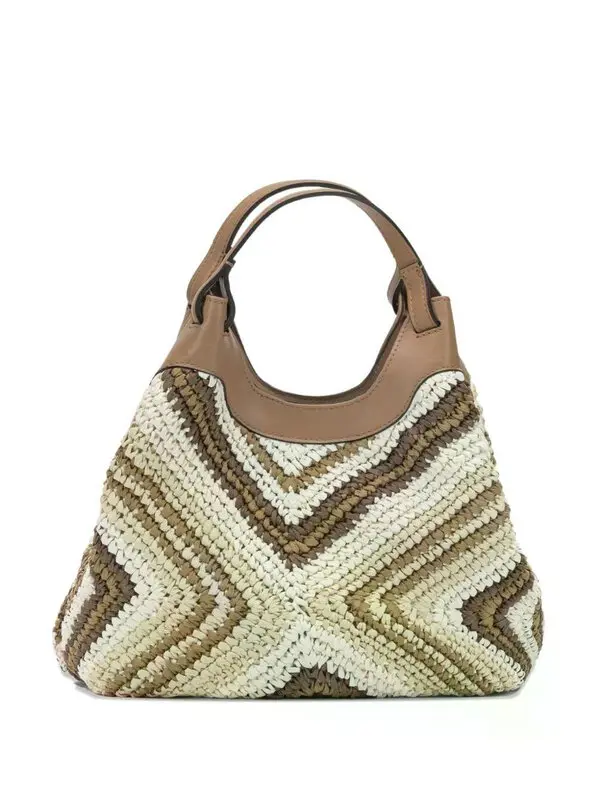 GIANNI CHIARINI Woven Chevron Tote Bag