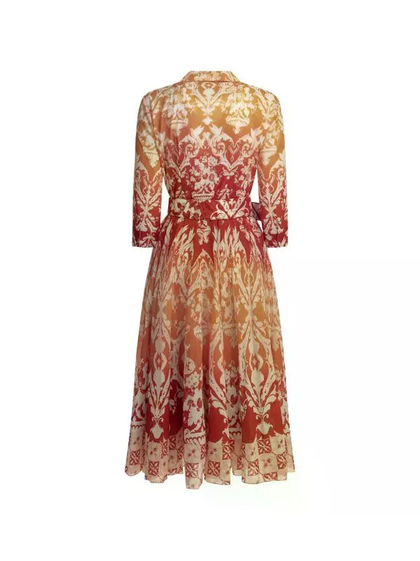 Samantha Sung Belted Ombré-effect Midi Dress