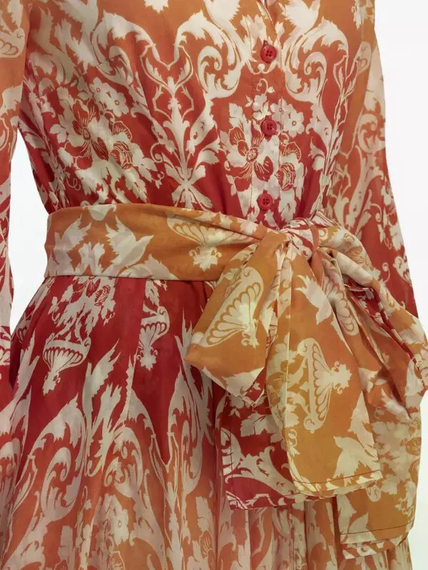 Samantha Sung Belted Ombré-effect Midi Dress