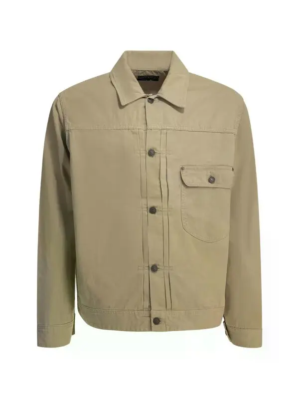 BEAMS Pleated-detail Denim Jacket