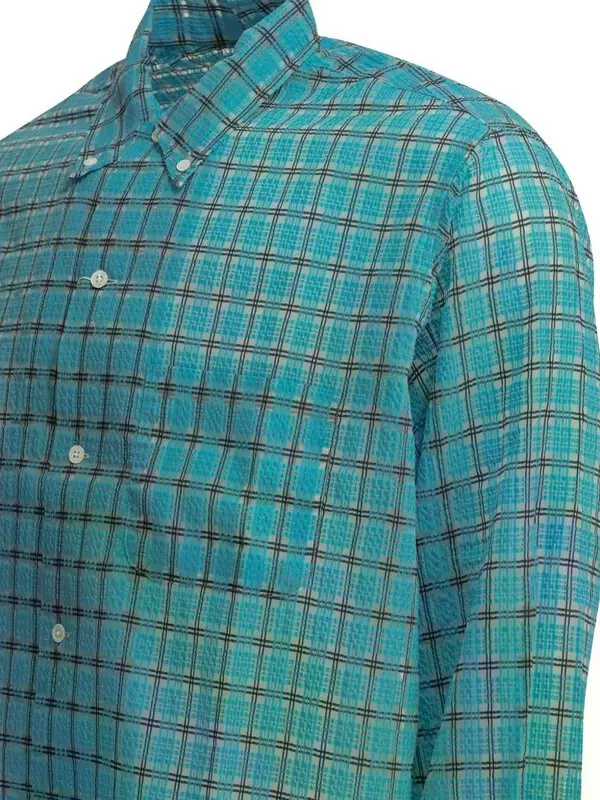 BEAMS Check-pattern Button-down Shirt