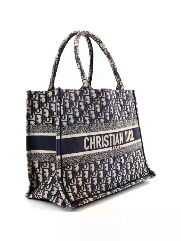 Dior Book Oblique Canvas Medium Tote Bag