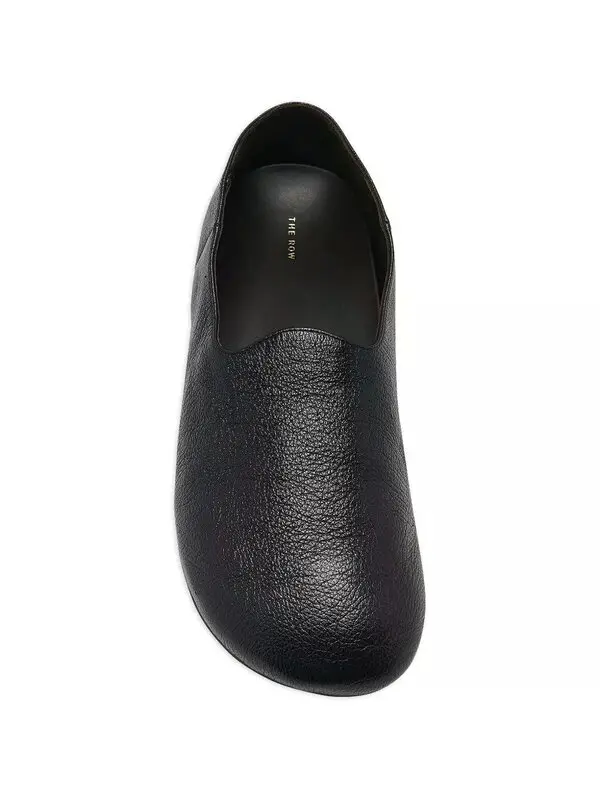THE ROW Grained Leather Slippers
