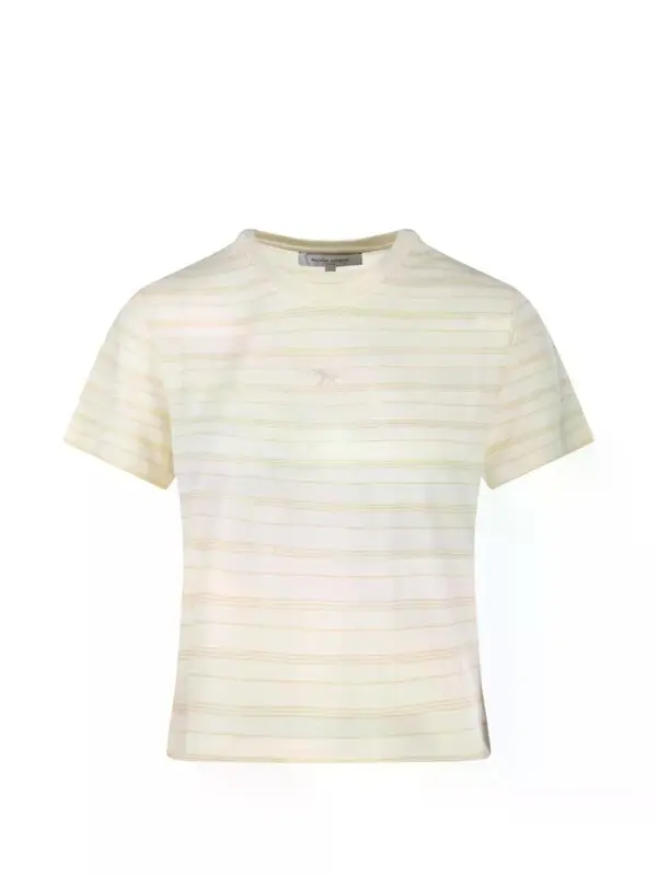 Maison Kitsuné Striped Logo T-shirt