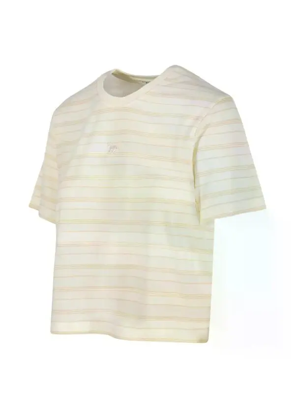 Maison Kitsuné Striped Logo T-shirt