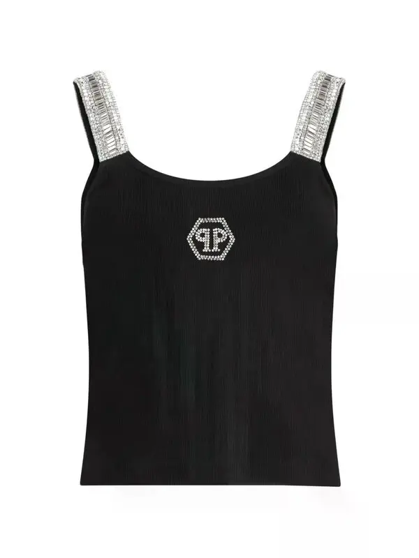 Philipp Plein Embellished Rib Knit Tank Top
