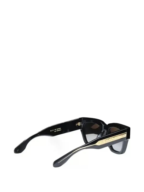 PEWPOLS Bastion Engraved-arm Sunglasses - Black