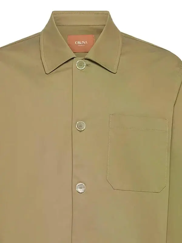 CRUNA Cardiff Pocket-detail Overshirt - Brown