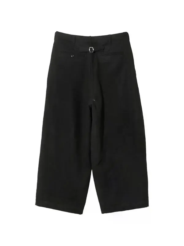 Needles Wide-leg Drawstring Trousers With Buckle Detail