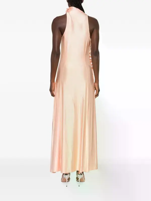 Rabanne Ruched Midi Dress - Pink