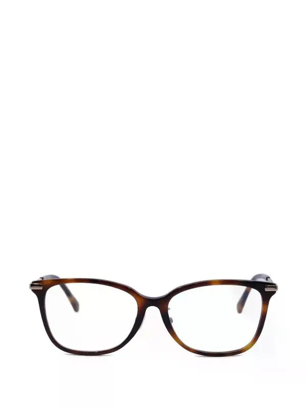 JIMMY CHOO Embellished Rectangle-frame Glasses - Brown