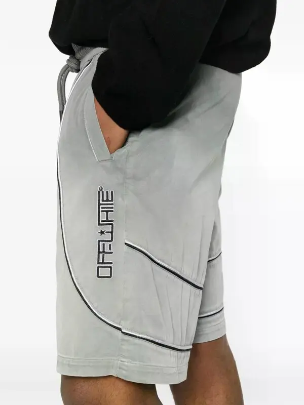 Off-White Logo-print Piped Shorts