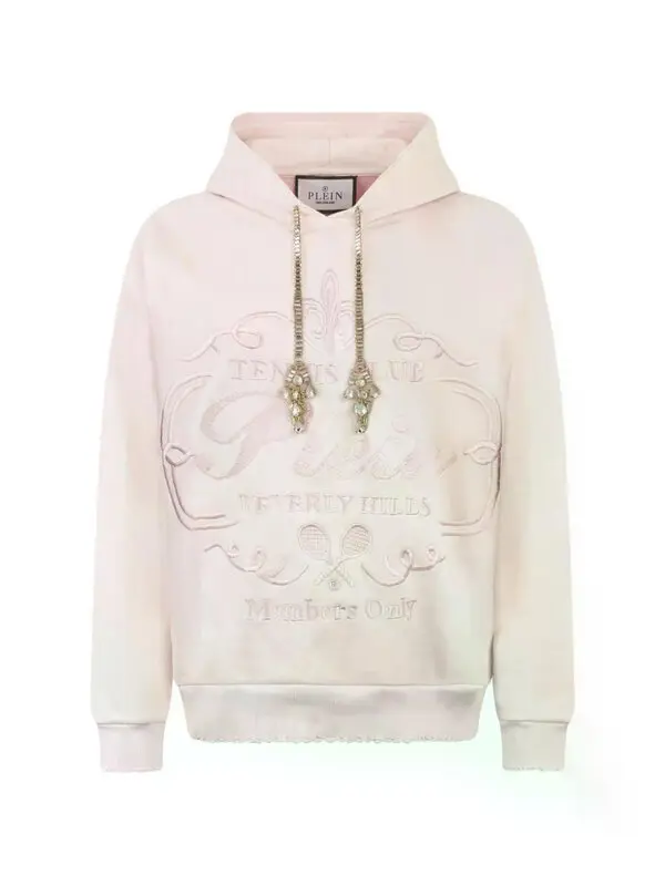 Philipp Plein Embellished Logo-embroidered Hoodie