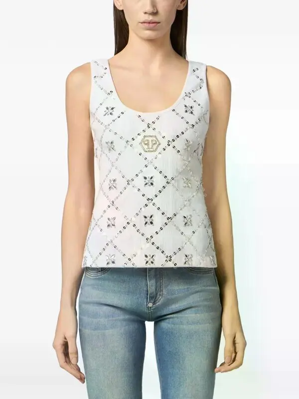 Philipp Plein Sequin Embellished Tank Top