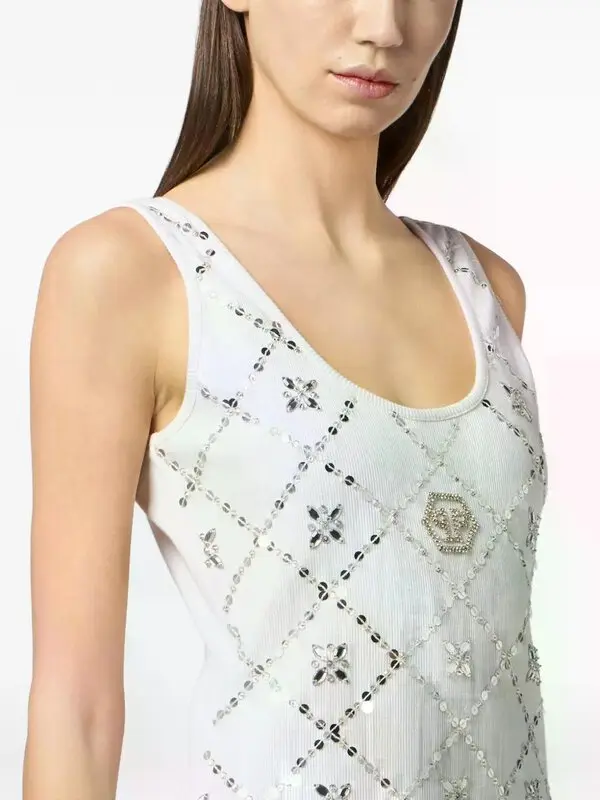 Philipp Plein Sequin Embellished Tank Top