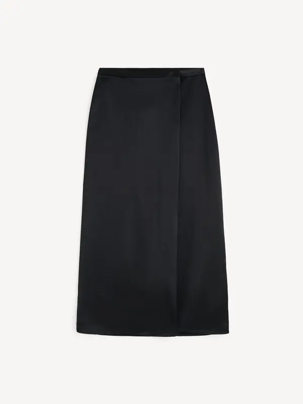 BY MALENE BIRGER Pacia Satin Maxi Skirt - Black