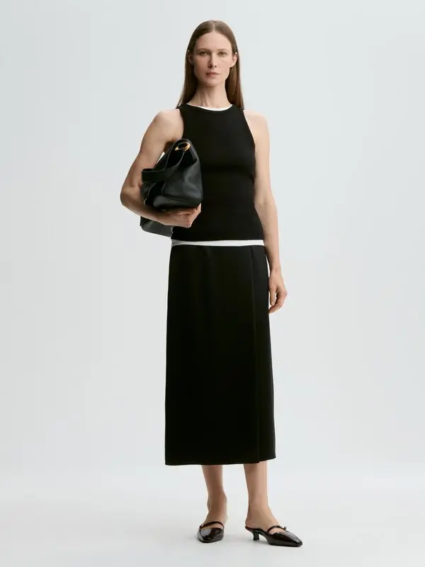 BY MALENE BIRGER Pacia Satin Maxi Skirt - Black