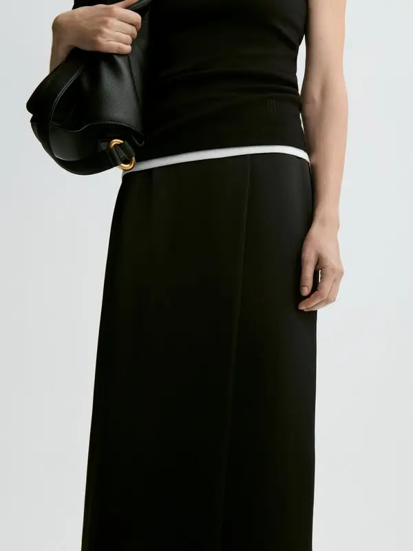 BY MALENE BIRGER Pacia Satin Maxi Skirt - Black