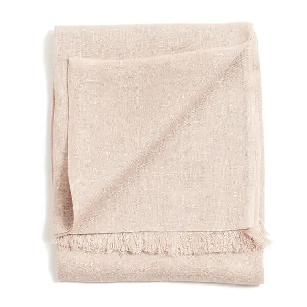 STUDIO VARIOUSLY Oat Neutral Hand Woven Soft Linen Silk Scarf Neutrals - Beige