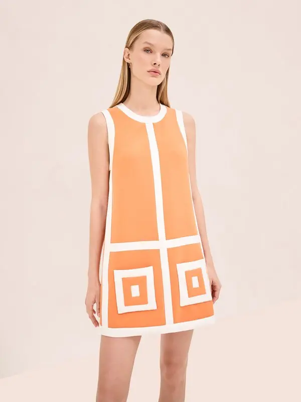 Alexis Estara Mini Dress - Ember/white