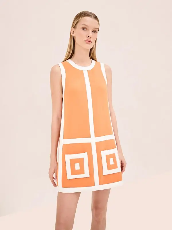 Alexis Estara Mini Dress - Ember/white