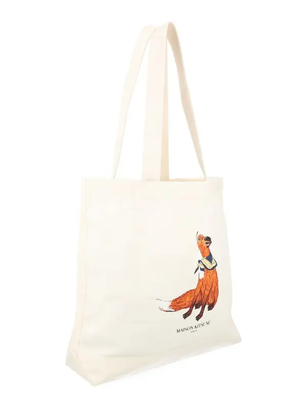 Maison Kitsuné Dreaming Fox Tote Bag - Beige