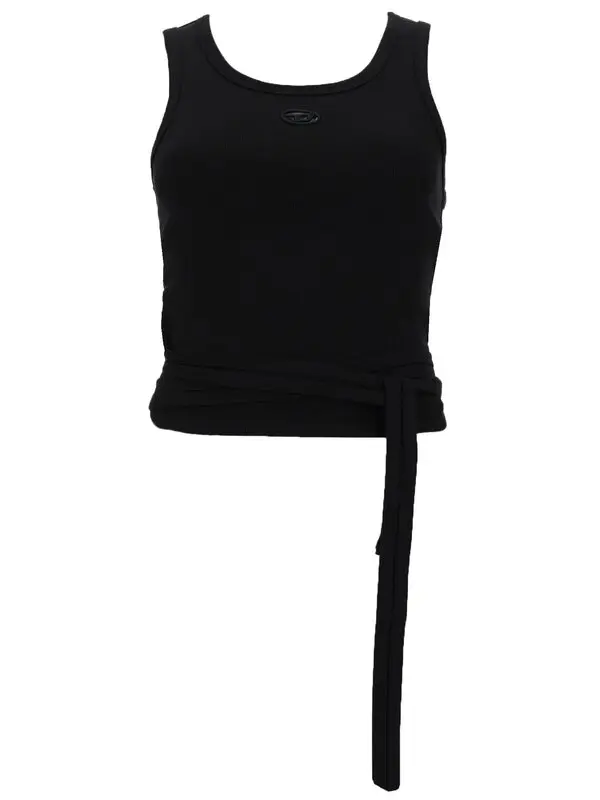 DIESEL® T-anky-tail" Crop Top With Lace Detail