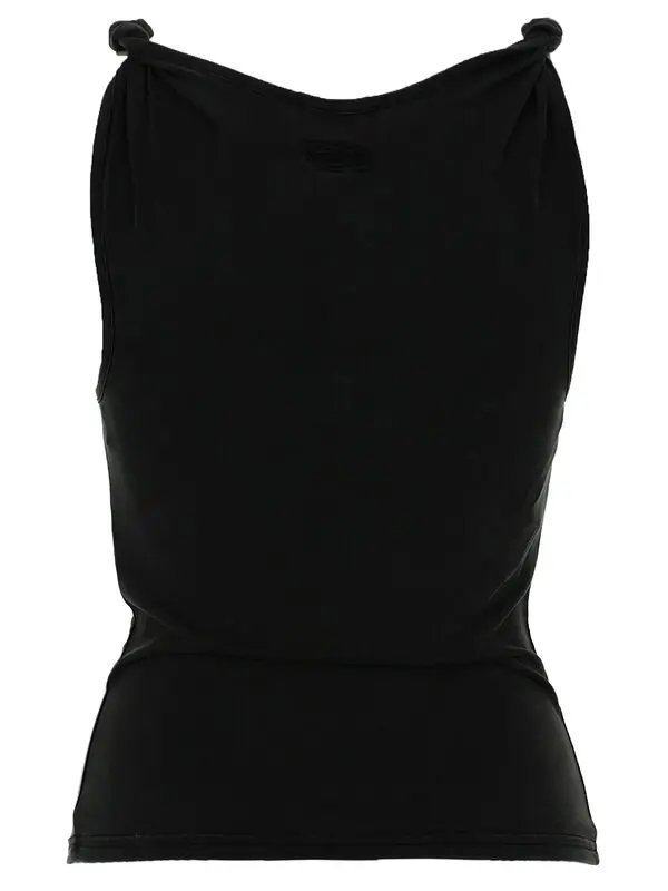 DIESEL® Tank Top With Twisted Straps - Black