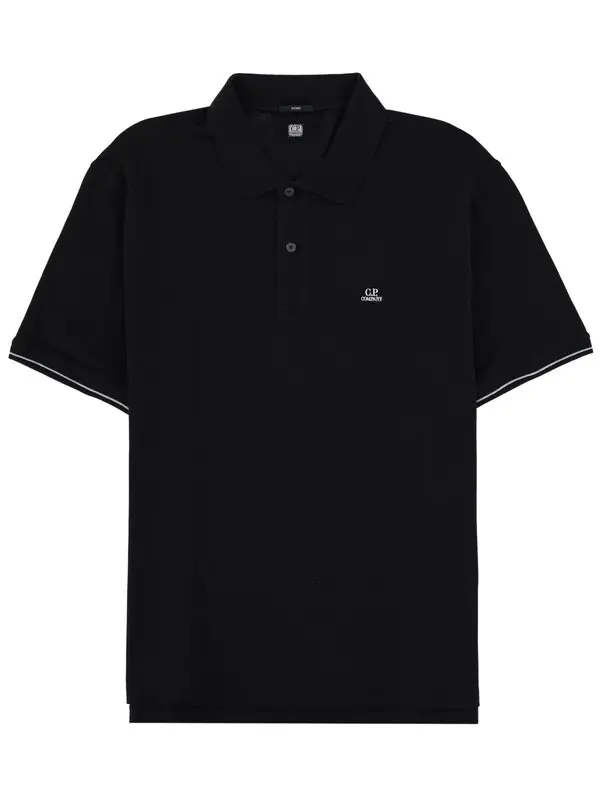 C.P. COMPANY C. P. Company Polo Col Logo - Black