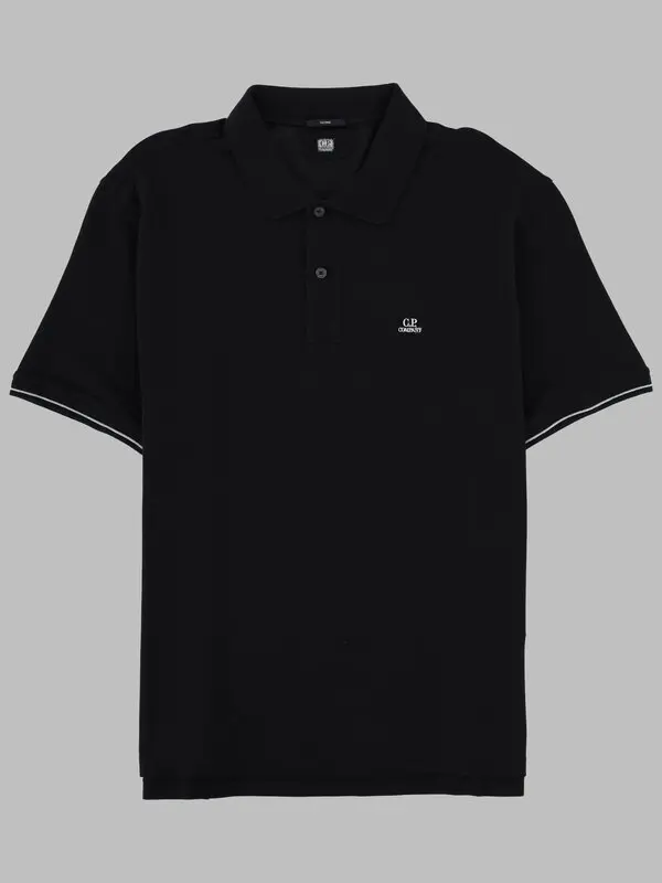 C.P. COMPANY C. P. Company Polo Col Logo - Black