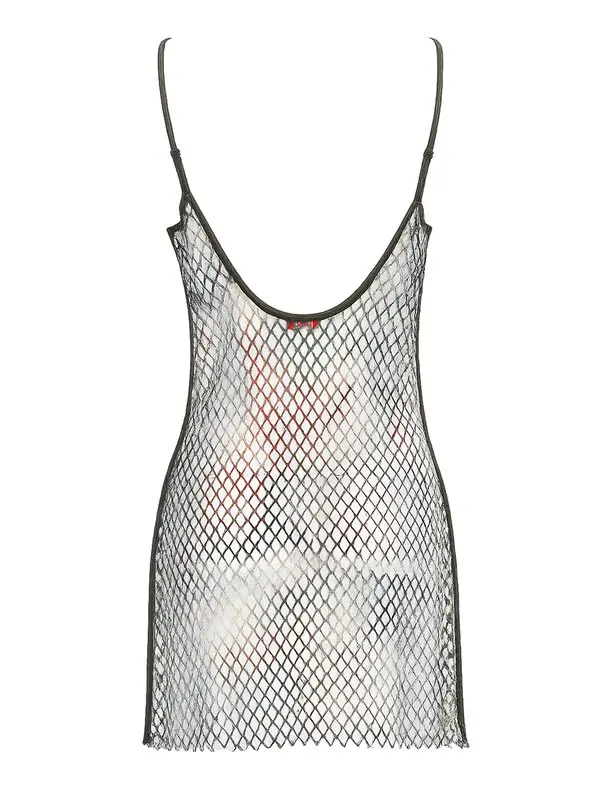 DIESEL® Sheer Printed Mesh Mini Dress